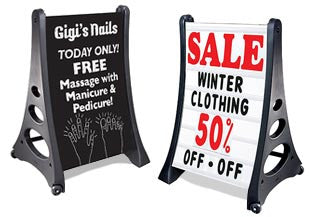 Quick Load Sidewalk Signs | National Readerboard Supply